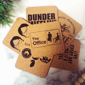 The Office Coasters - the Office Fan Gift - the Office Gift Set - the ...