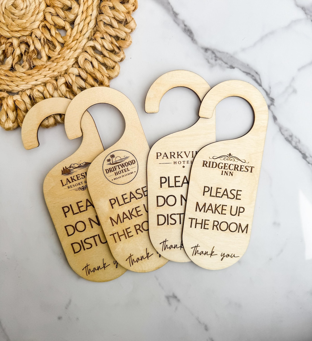 Wood Door Hanger Sign Engraved Hotel Do Not Disturb Custom Room Tag - Etsy