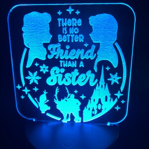Frozen Night Light - Frozen 2 LED Night Light - Anna and Elsa Sisters ...