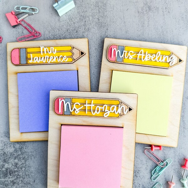 Wooden Teacher Note Pad - Etsy