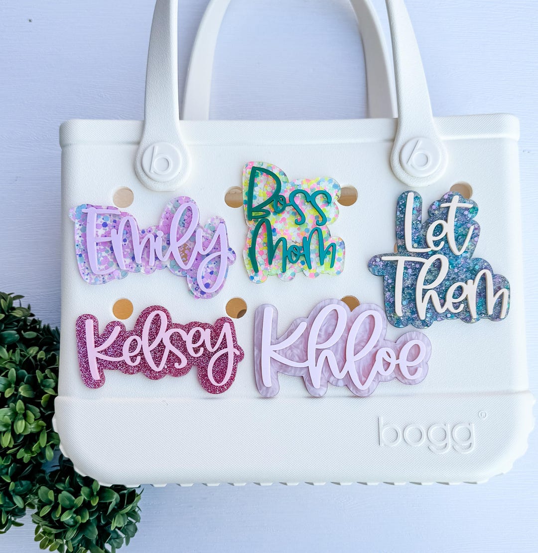 Personalized Acrylic Bogg Bag Tag: Custom Beach Bag Charm - Etsy