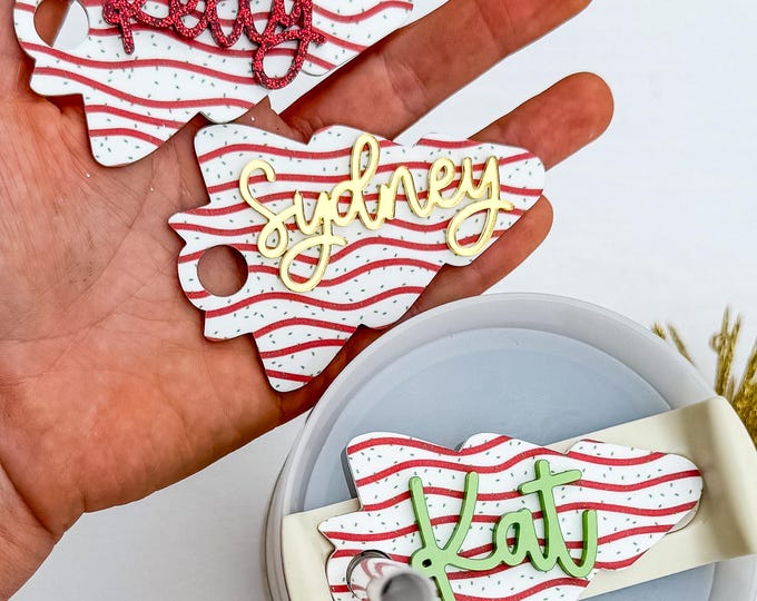 Christmas Tree Cake Stanley 2.0 Tag for 20 Oz 30 Oz. 40 Oz. Tumbler Tag ...