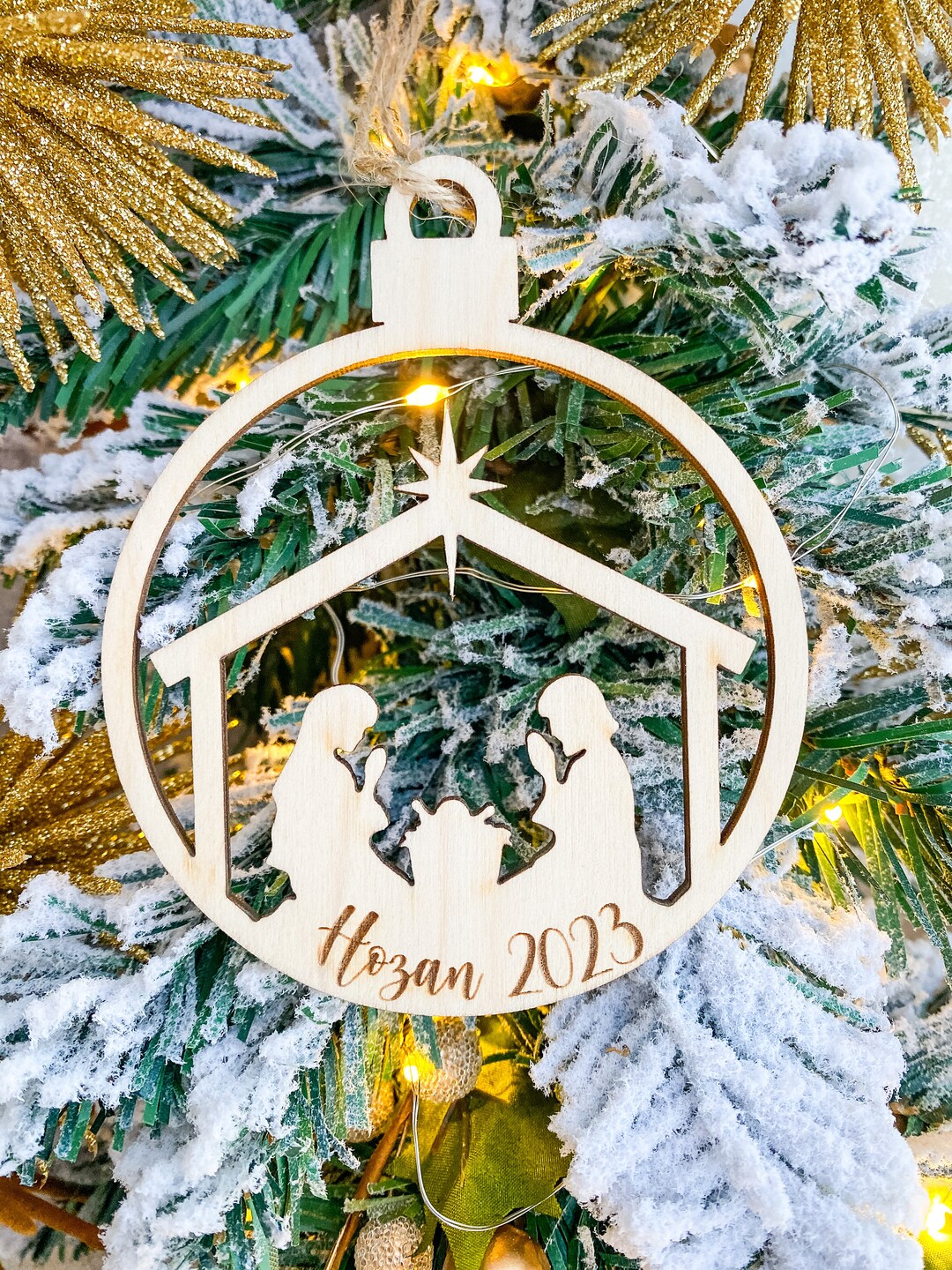 Nativity Christmas Ornament | Bible Verse Ornament | Christmas Nativity ...