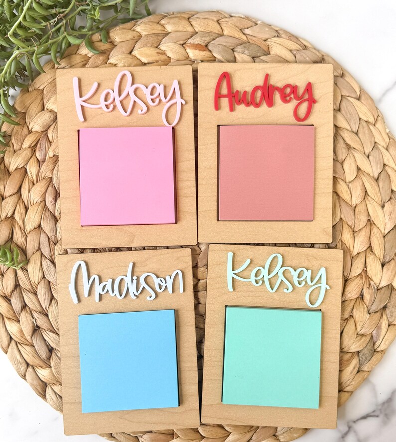 Personalized Medical Assistant Gift: Wooden Sticky Note Holder With ...