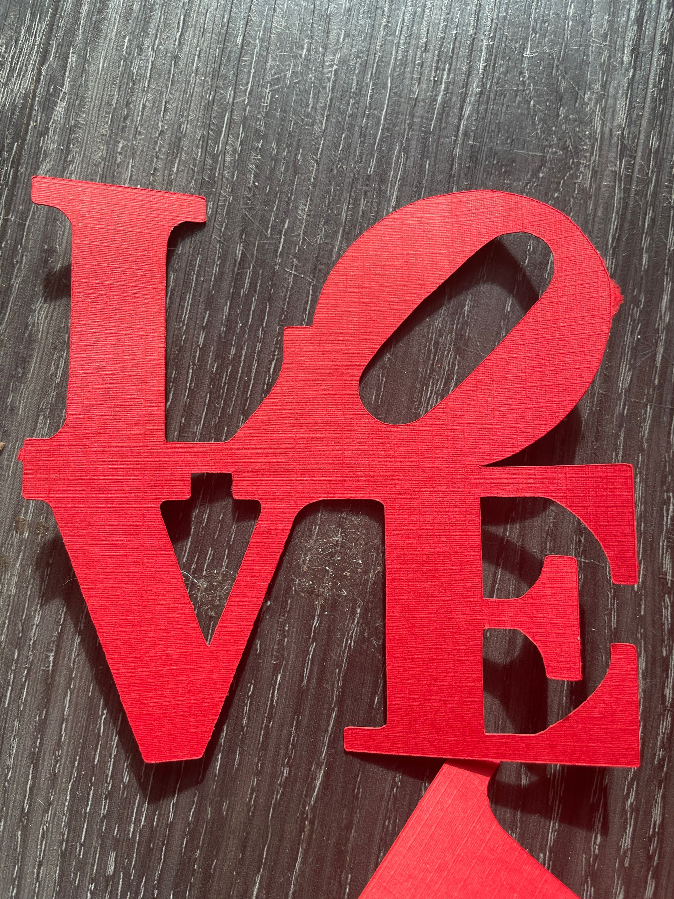 LOVE Valentines Paper Cut Outs - Etsy UK