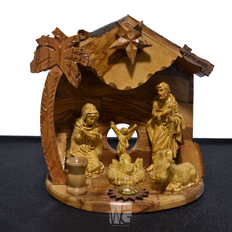 MUSIC Box NATIVITY Scene MANGER Christmas Gift Home Decor | Etsy