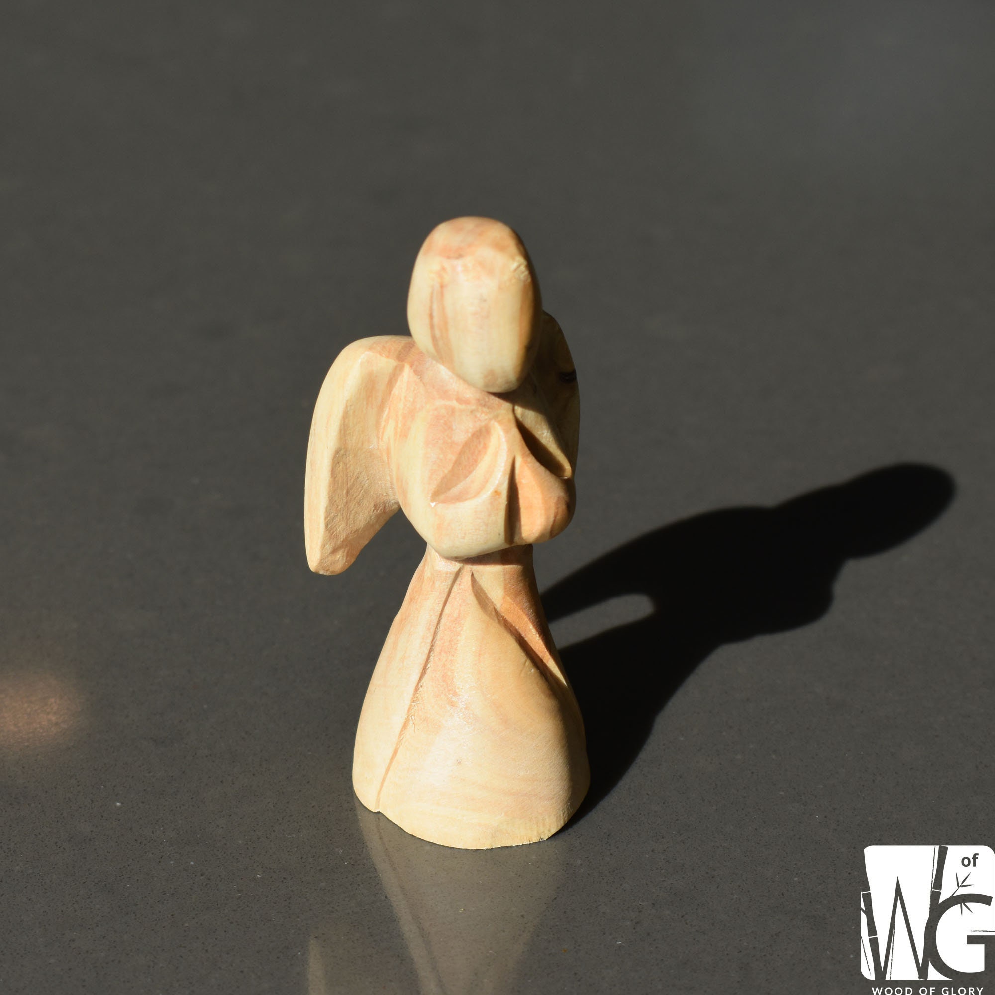 GUARDIAN ANGEL Figurine Faceless Vintage Sculpture Praying Hand Made ...