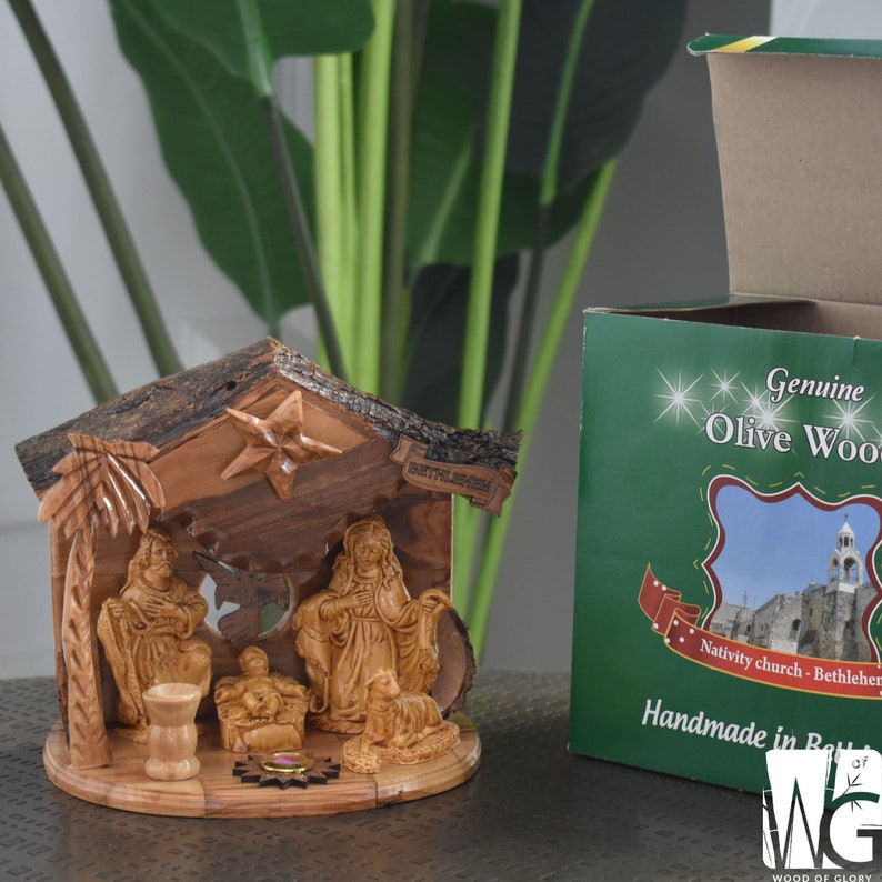 MUSIC Box NATIVITY Scene MANGER Christmas Gift Home Decor | Etsy