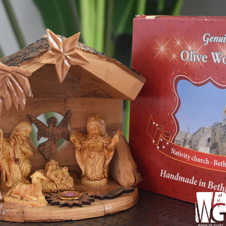 MUSIC Box NATIVITY Scene MANGER Christmas Gift Home Decor | Etsy