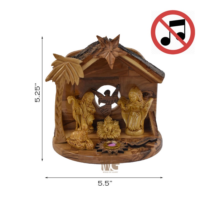 MUSIC Box NATIVITY Scene MANGER Christmas Gift Home Decor | Etsy