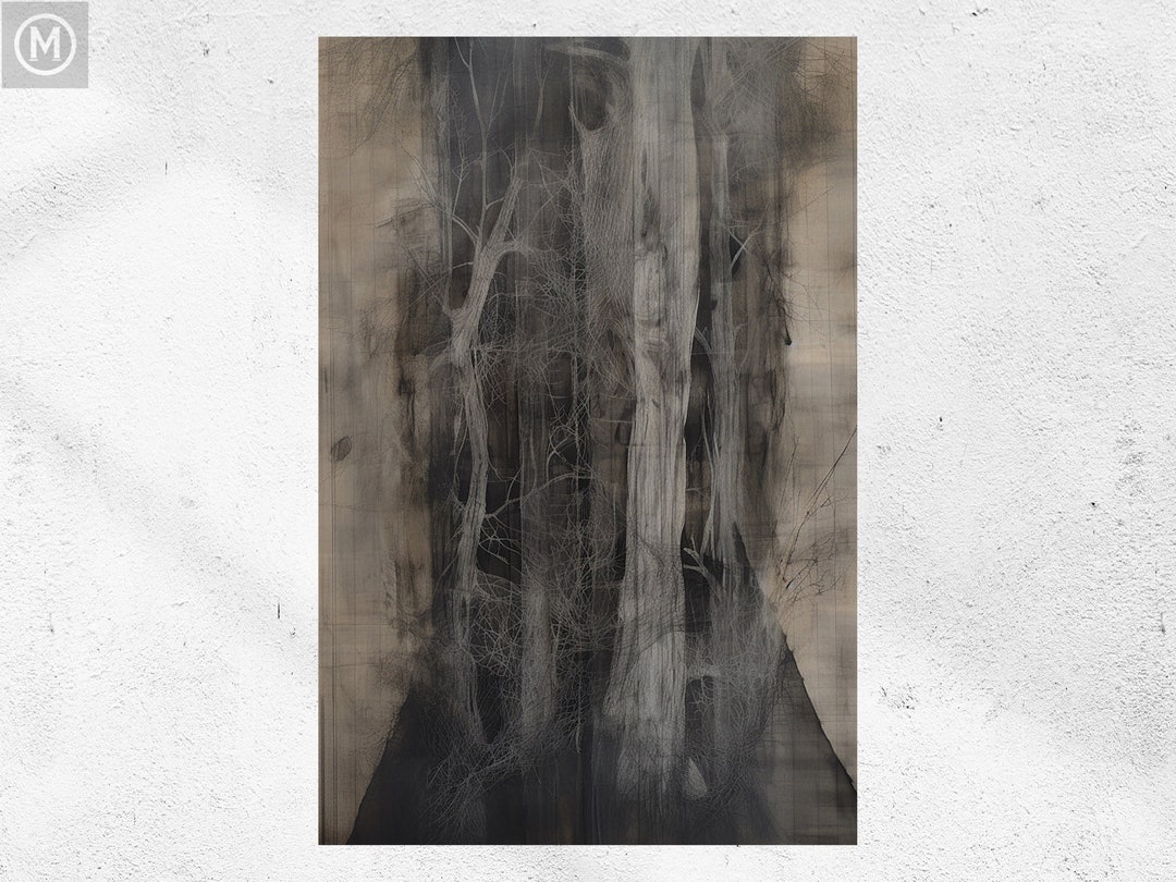 Tree Roots Digital Abstract Art Print Mixed Media Style - Etsy