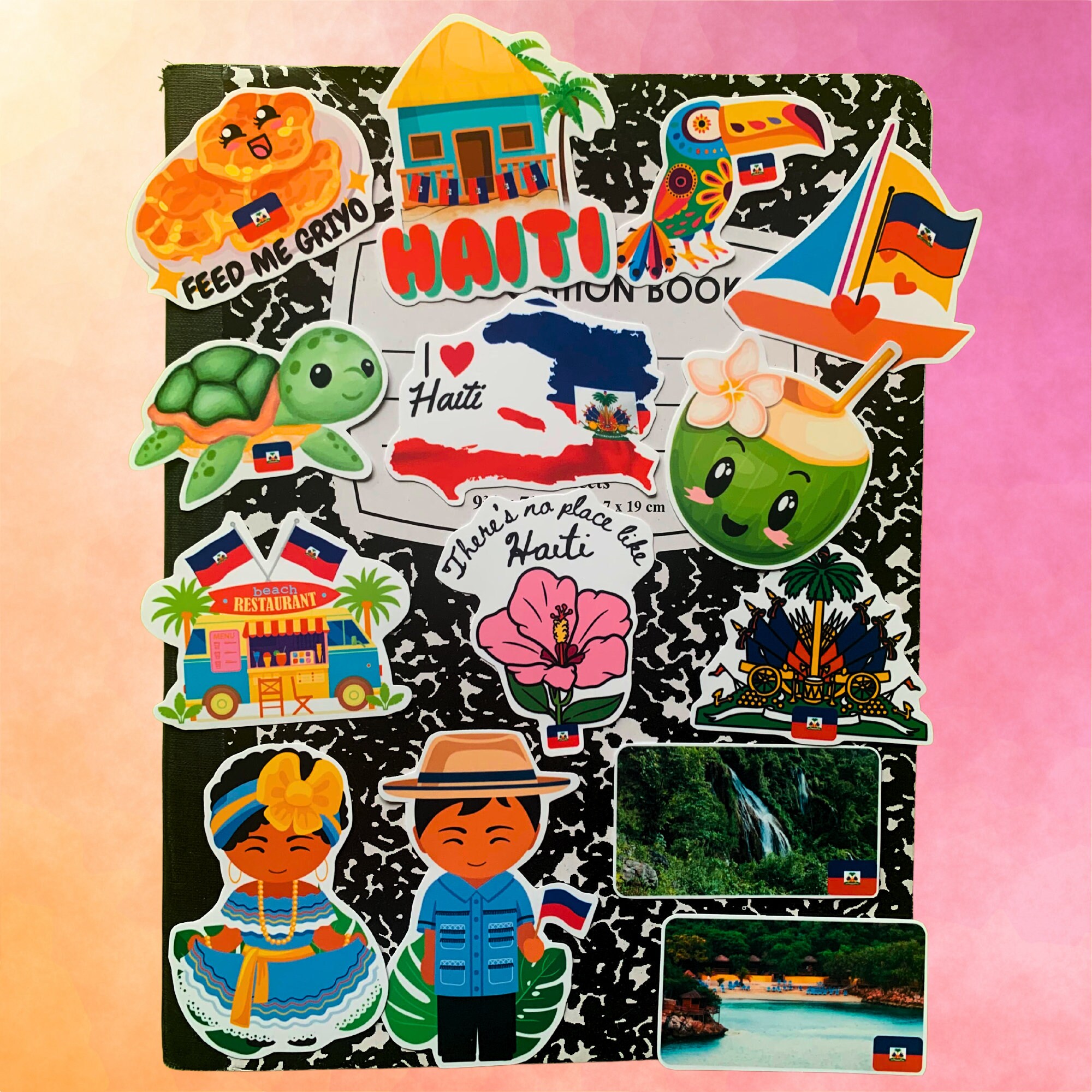 Haiti Theme Decals Set of 14 Waterproof Stickers Haitian - Etsy