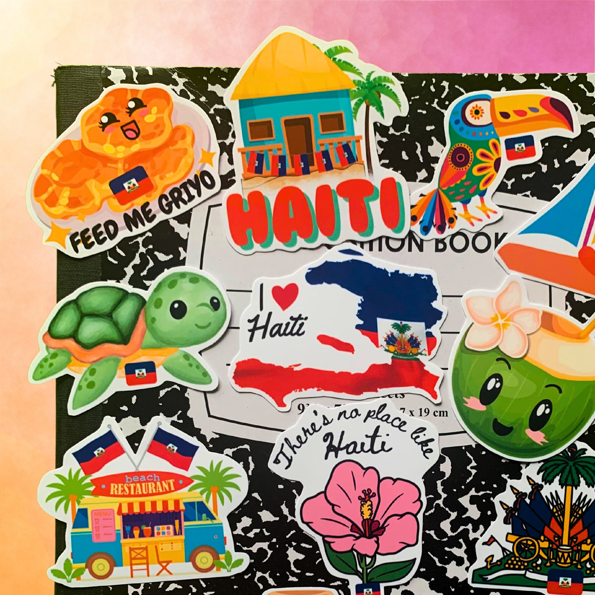 Haiti Theme Decals Set of 14 Waterproof Stickers Haitian - Etsy