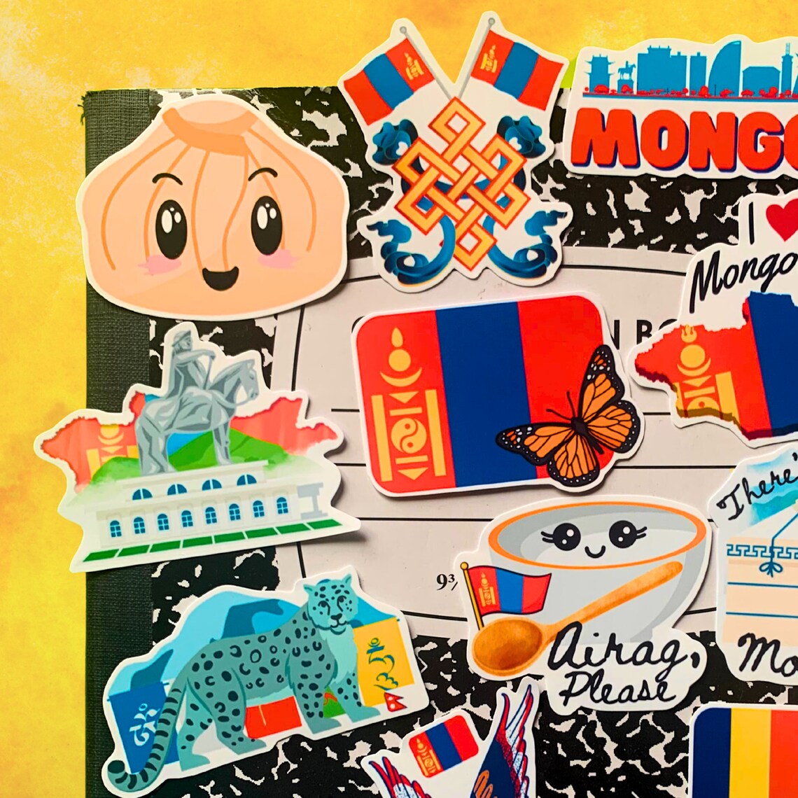 Mongolia Theme Decals Set of 15 Waterproof Stickers - Etsy