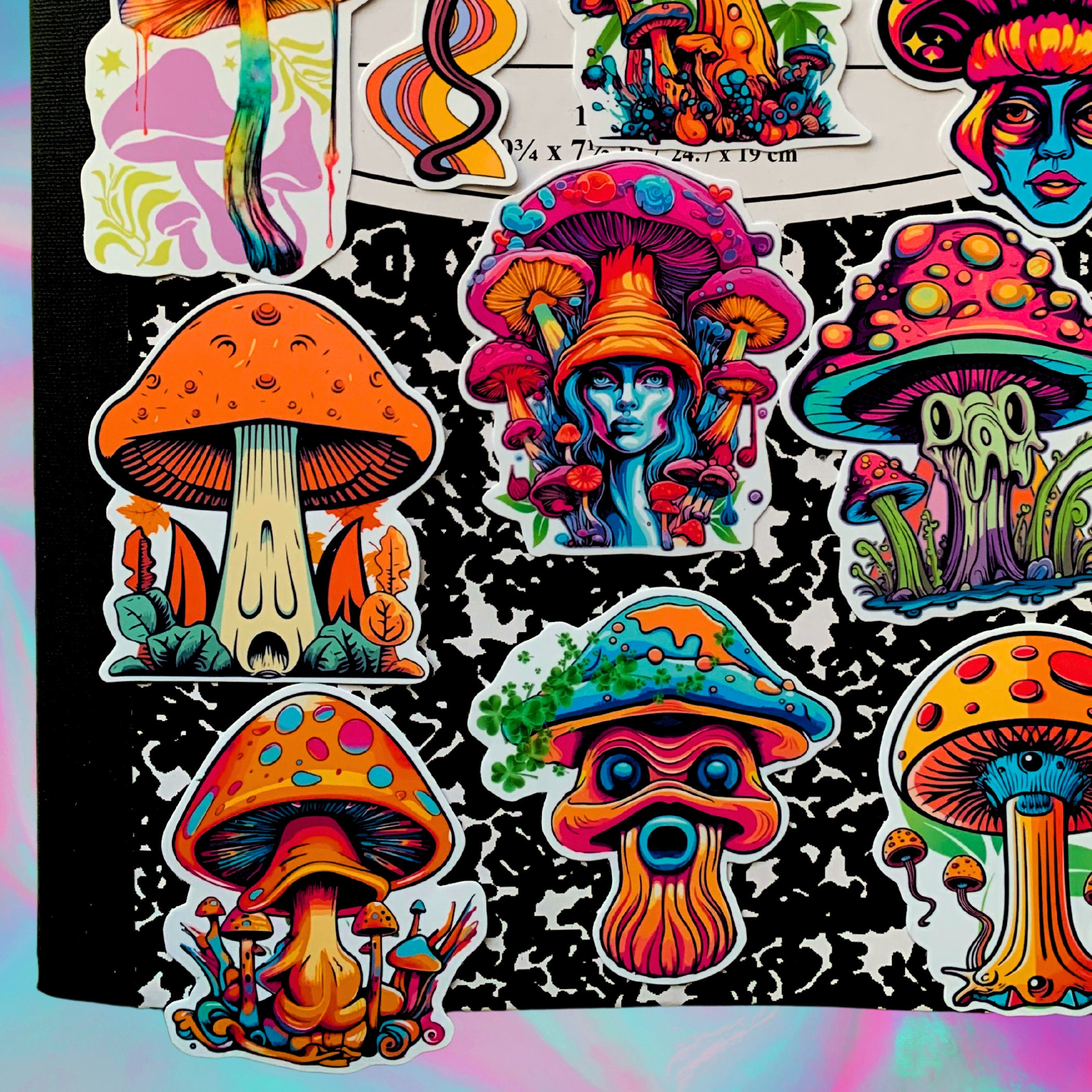 Mushroom Theme Decals Set of 13 Waterproof Stickers Mushroom - Etsy