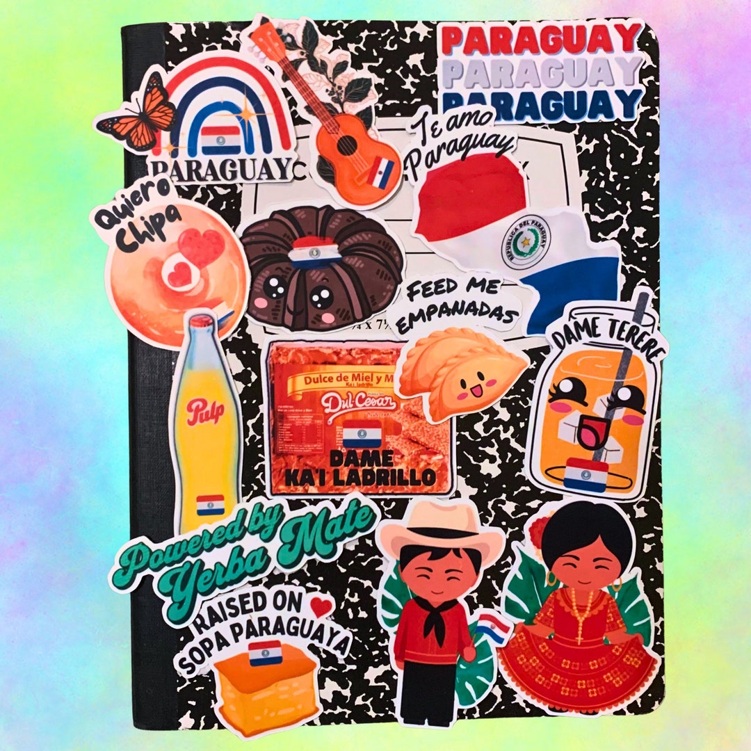 Paraguay Decals Waterproof Sticker Bundle of 14, Paraguayan Culture ...