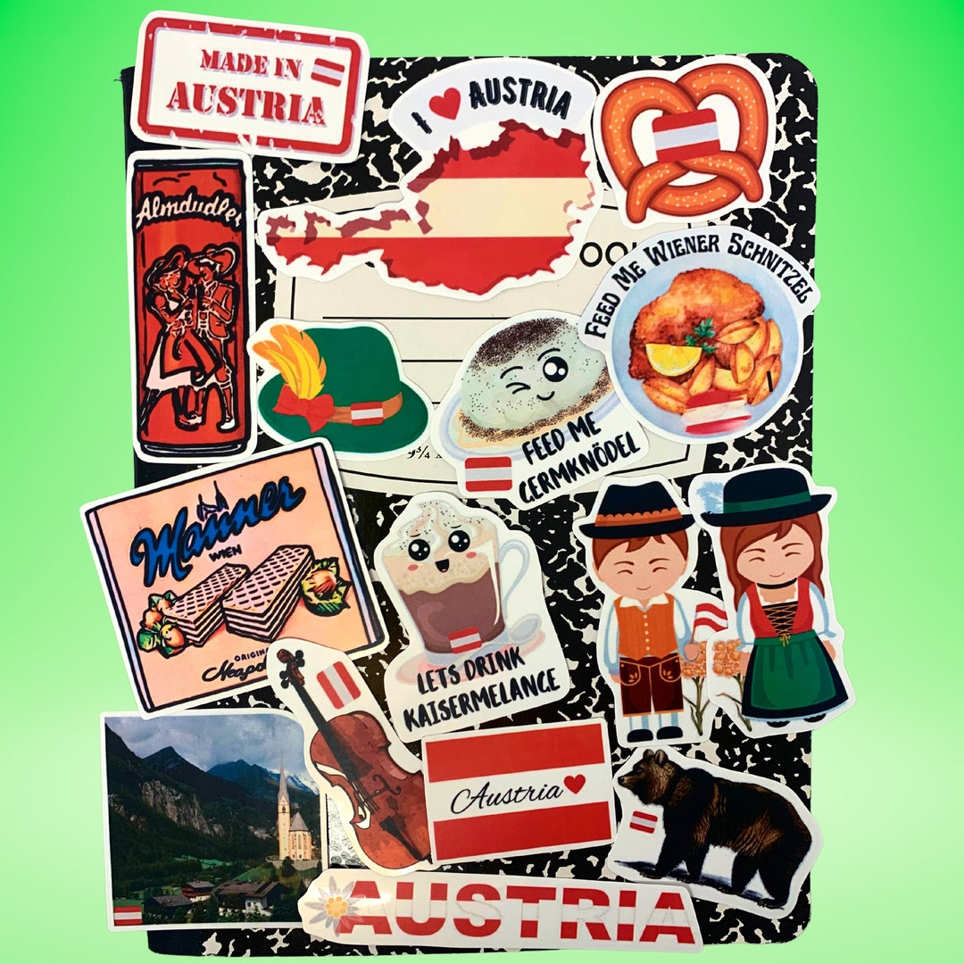 Austria Decals Pack of 17 Waterproof Sticker Pack Austrian - Etsy