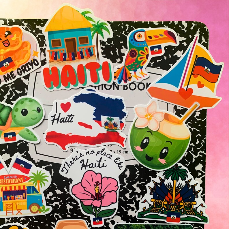 Haiti Theme Decals Set of 14 Waterproof Stickers Haitian - Etsy