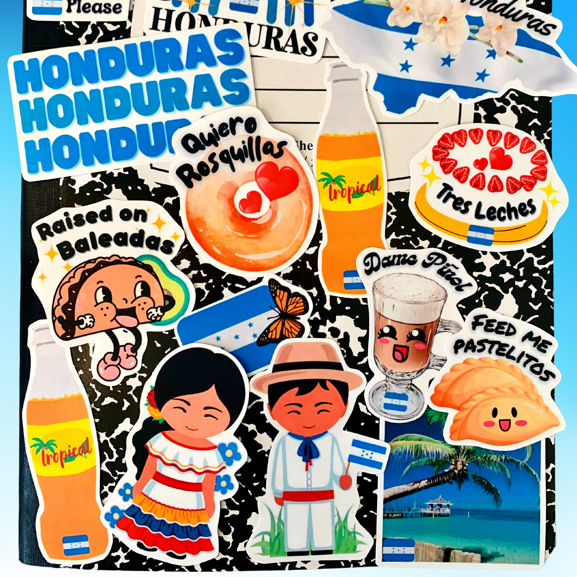 Calcomanías temáticas de Honduras Paquete de pegatinas - Etsy España