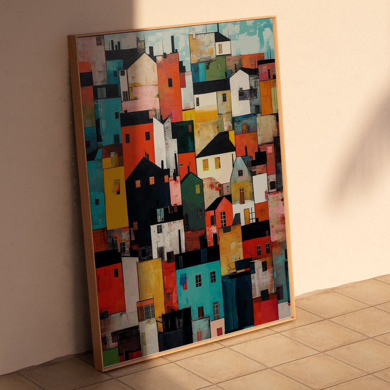 Abstract Irish Town Digital Art Print Mixed Media - Etsy