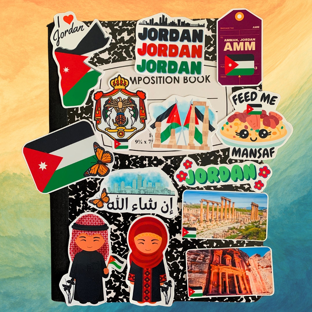 Jordan Theme Decals Set of 13 Waterproof Stickers Jordan Culture ...