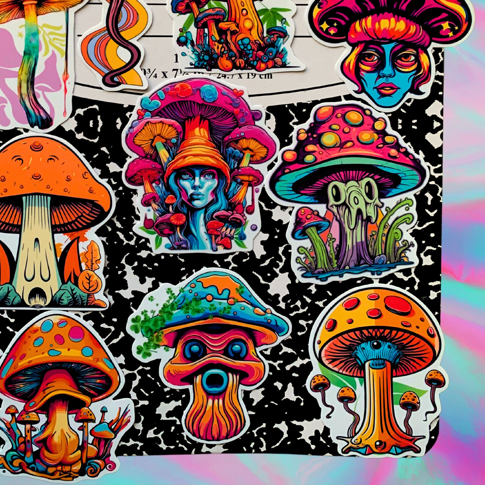 Mushroom Theme Decals Set of 13 Waterproof Stickers Mushroom - Etsy