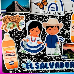 El Salvador Decals Pack of 15 Waterproof Stickers, Salvadorian Art, El ...