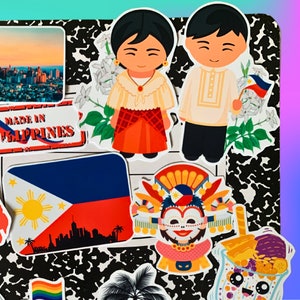 Philippines Theme Decals Set of 14 Waterproof Stickers Manila City ...