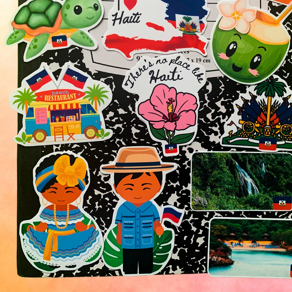 Haiti Theme Decals Set of 14 Waterproof Stickers Haitian - Etsy