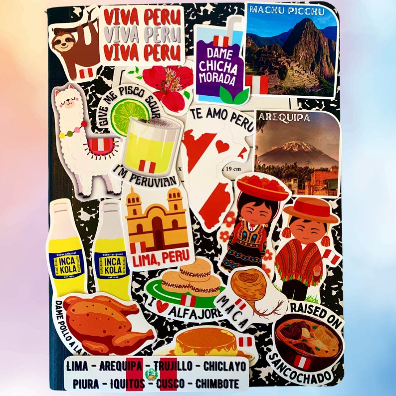Peru Themed Decals Waterproof Stickers Pack of 20 Peruvian - Etsy