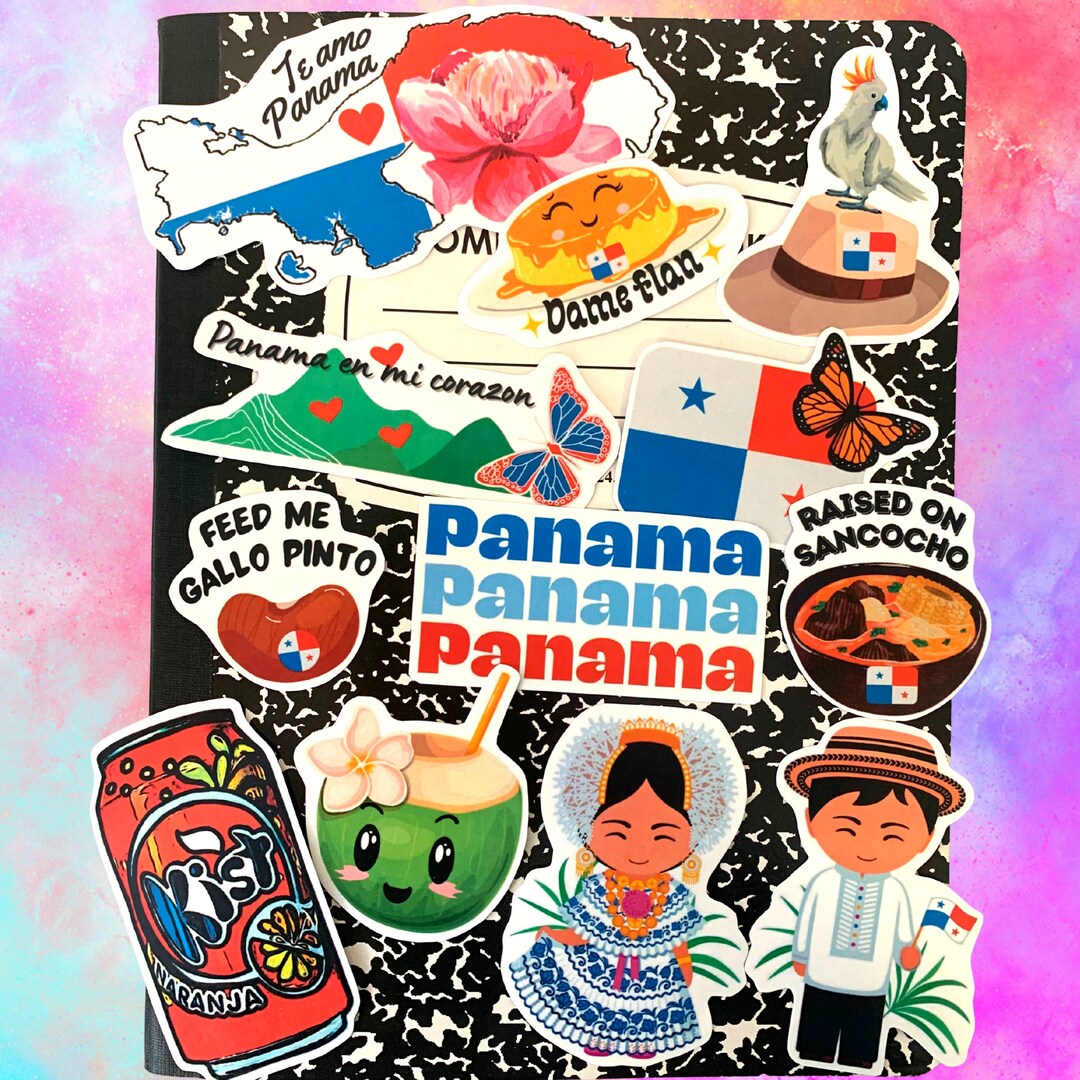 Panama Decals Waterproof Sticker Pack of 12 Panamanian Gift, Panama ...