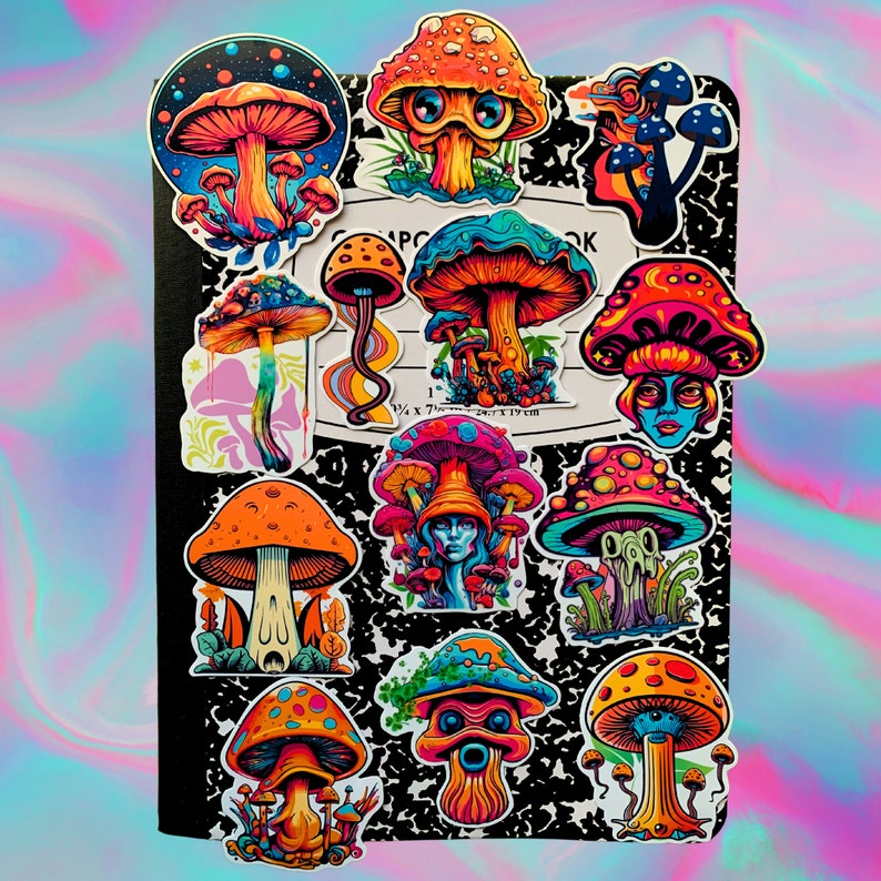 Mushroom Theme Decals Set of 13 Waterproof Stickers Mushroom - Etsy