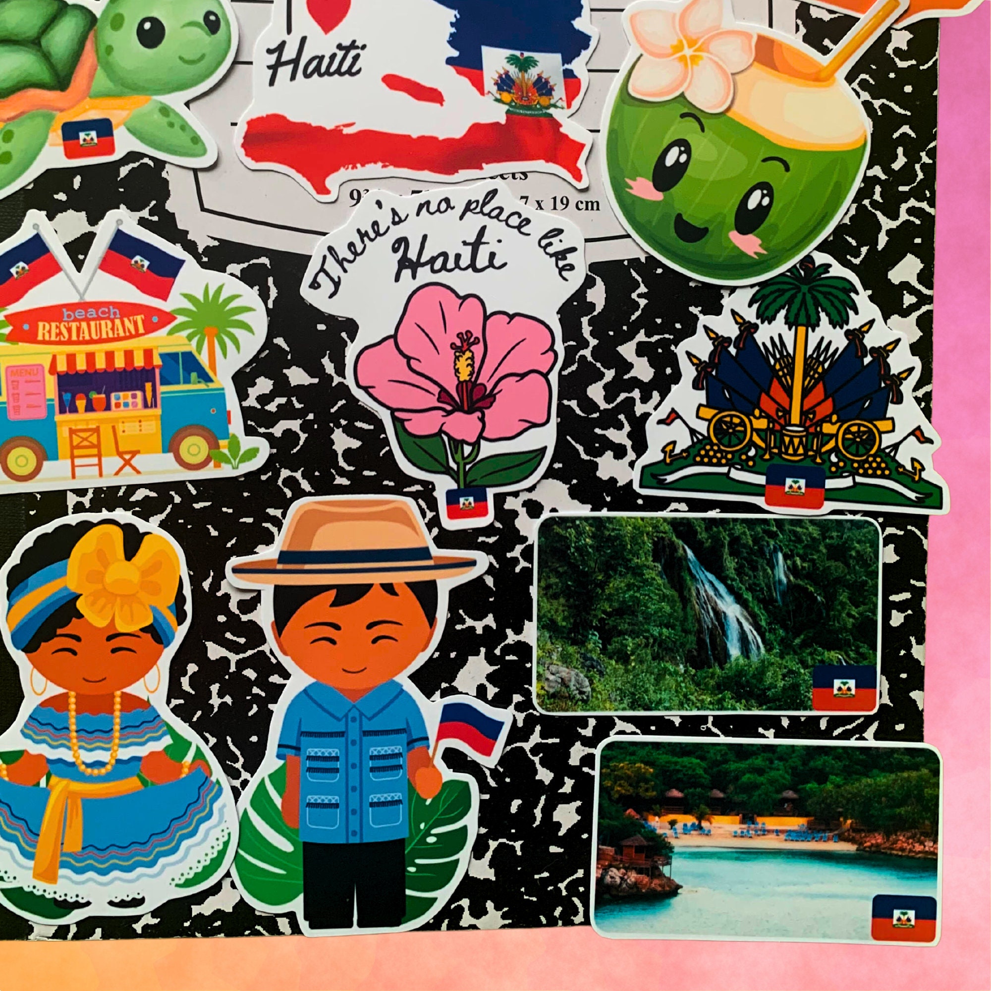 Haiti Theme Decals Set of 14 Waterproof Stickers Haitian - Etsy