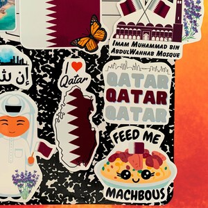 Qatar Theme Decals Set of 13 Waterproof Stickers Qatari Art Culture ...