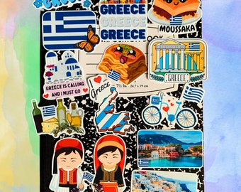 Greece Seal Sticker Round Flag for Laptop Book Fridge Guitar Motorcycle ...