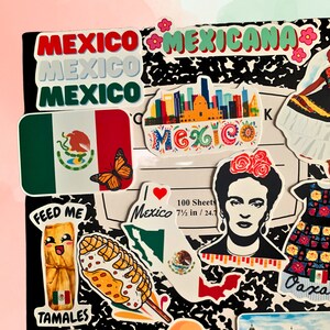 Mexico Theme Decals Set of 14 Waterproof Stickers Oaxaca Culture, Frida ...