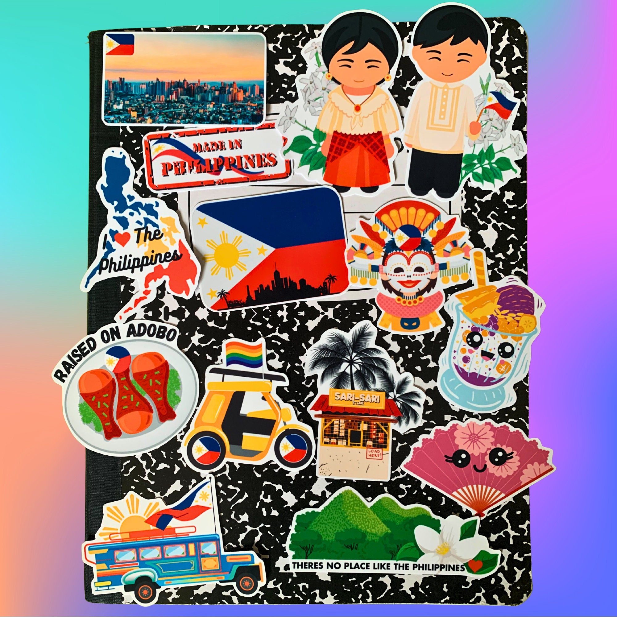 Philippines Theme Decals Set of 14 Waterproof Stickers - Etsy