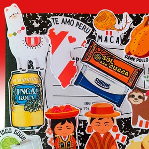 Peru Themed Decals Waterproof Stickers Pack of 15 Peruvian Art ...