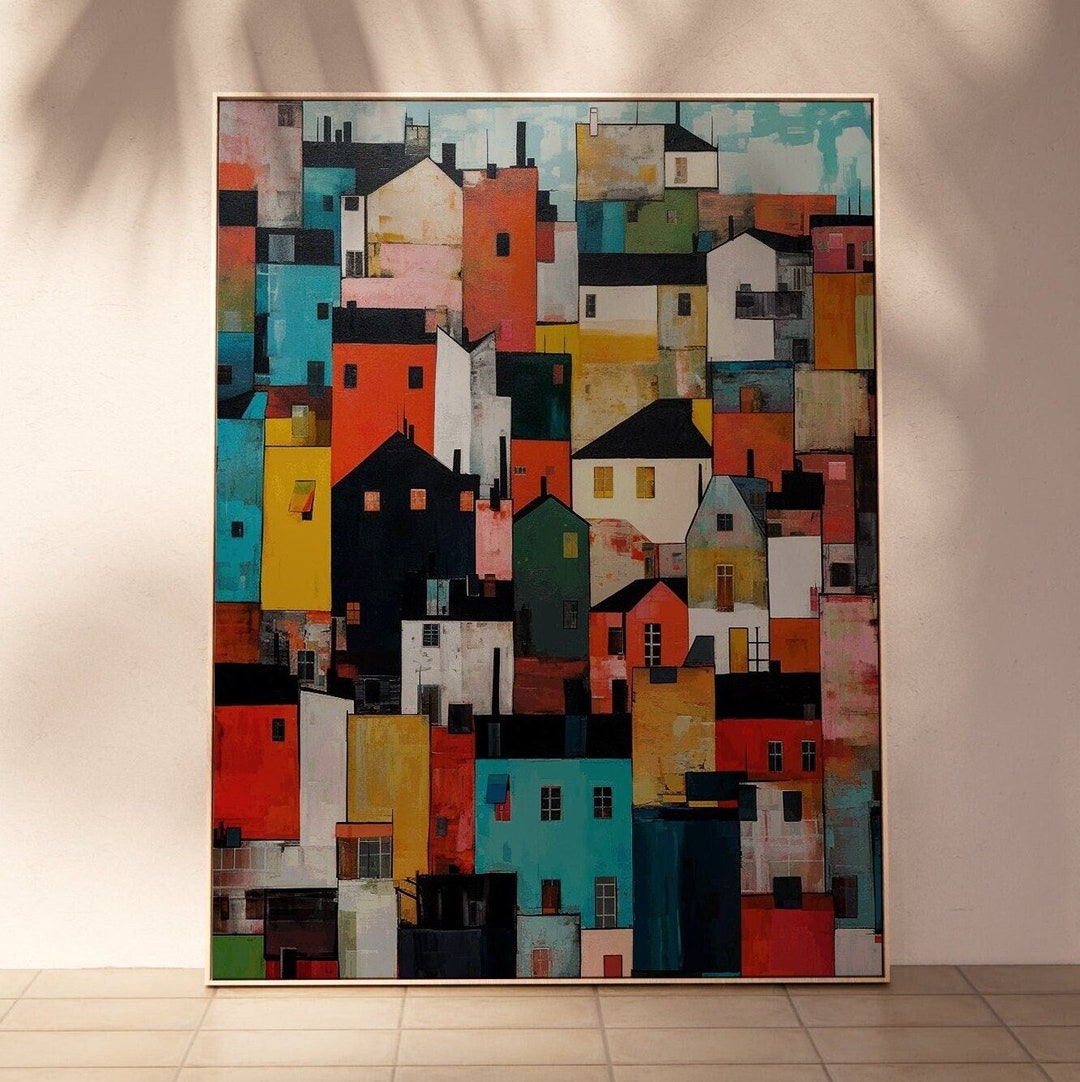 Abstract Irish Town Digital Art Print Mixed Media, Contemporary Art ...