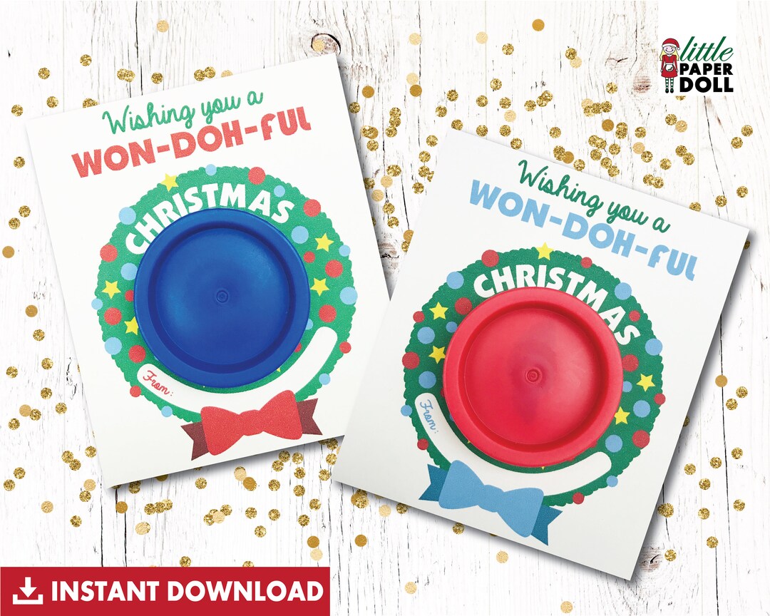 Wishing You a WON-DOH-FUL Christmas! Instant Download Printable ...
