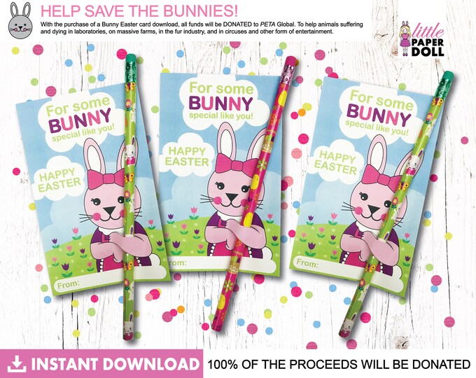 Happy Easter Instant Download Printable Easter Favor, Classroom Easter ...