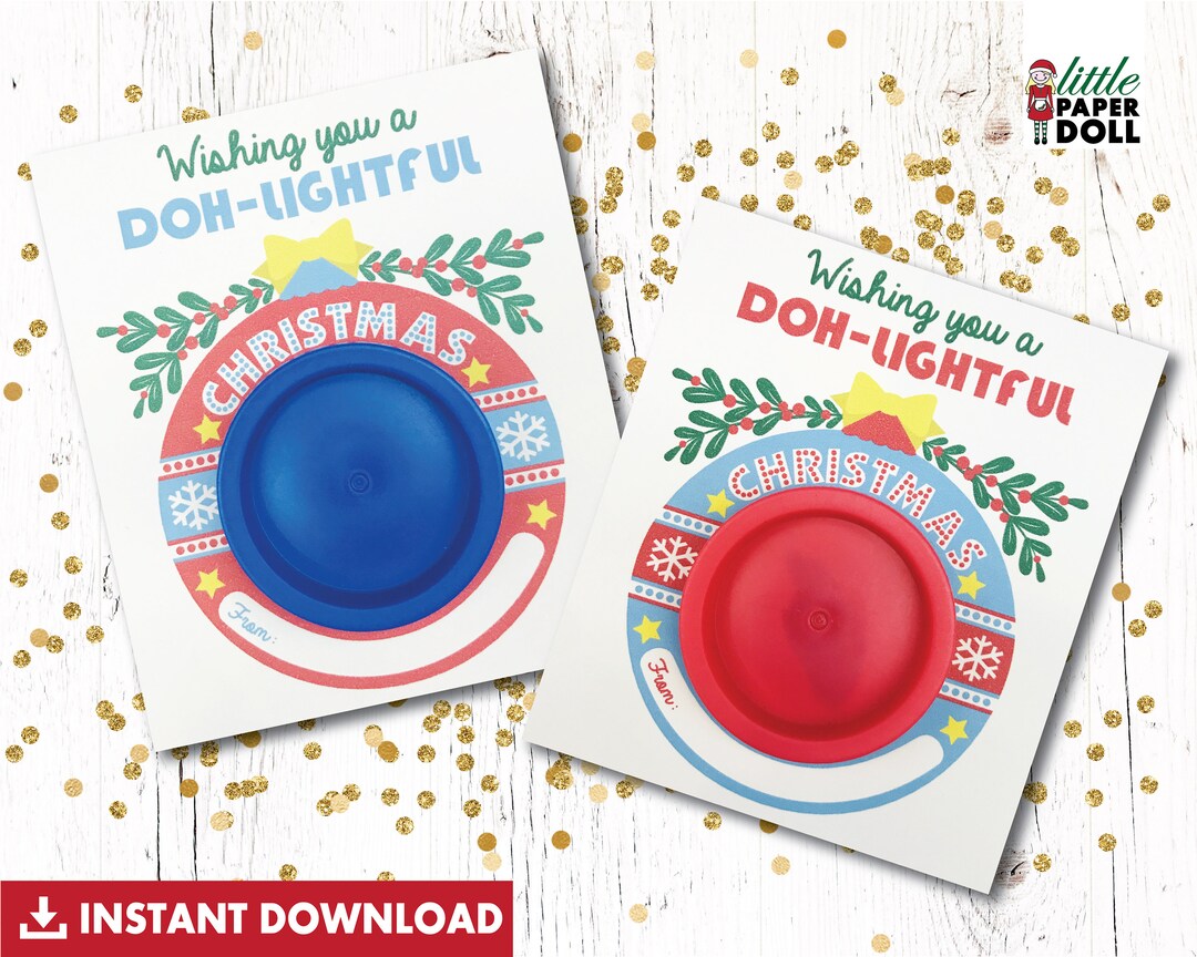 Wishing You a DOH-LIGHTFUL Christmas! Instant Download Printable ...