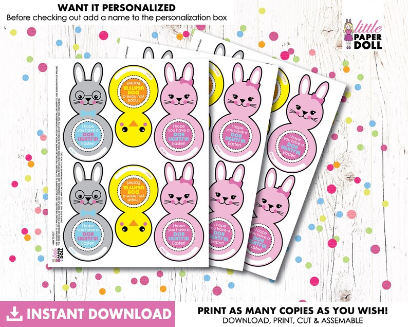 I Hope You Have a Doh-lightful Easter! INSTANT DOWNLOAD Printable ...