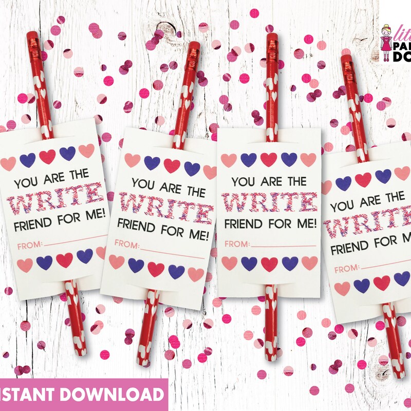 Valentine Pencils - Etsy