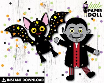 Halloween Paper Dolls INSTANT DOWNLOAD Printable DIY | Etsy