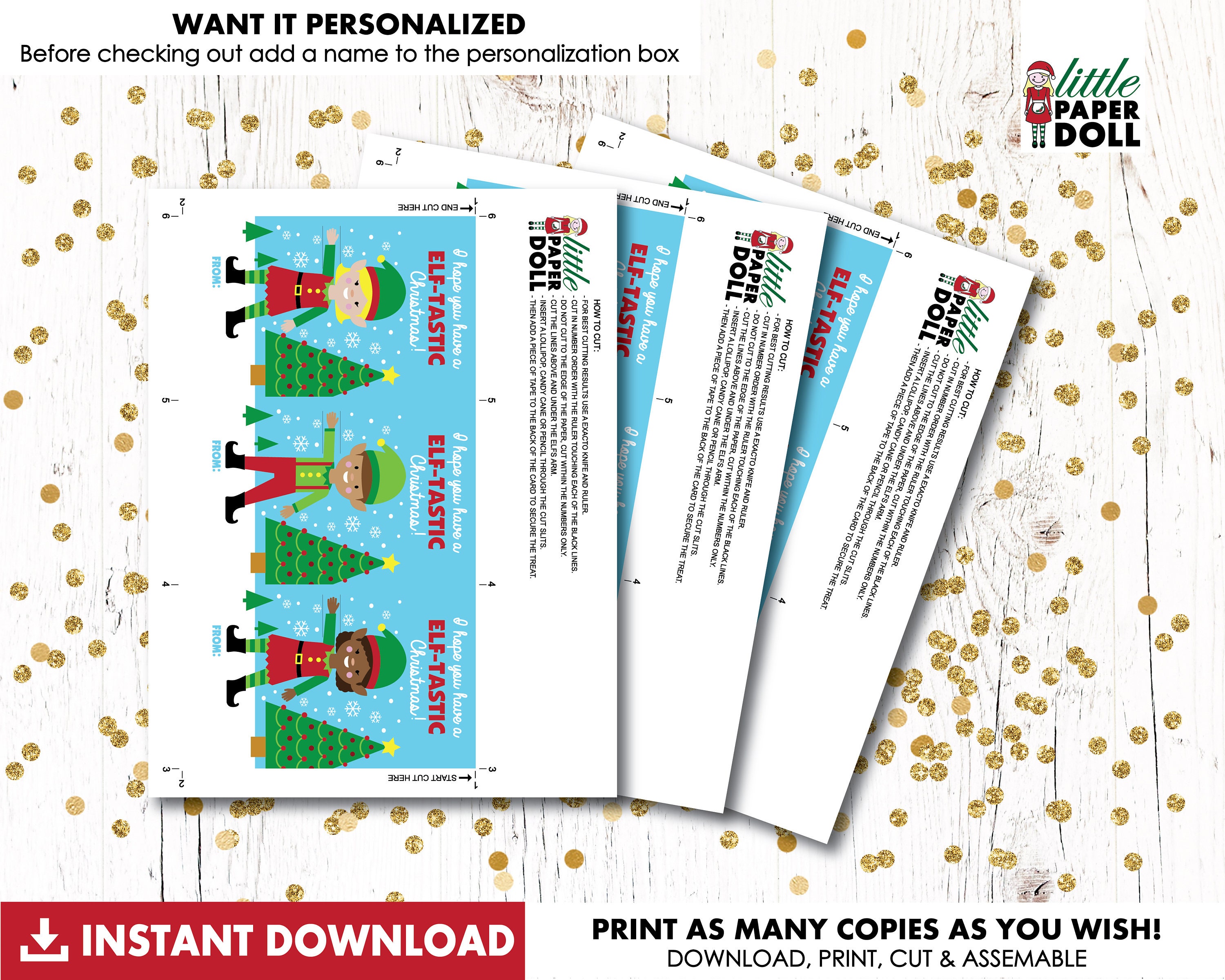 I Hope You Have a ELF-TASTIC Christmas! Instant Download Printable ...