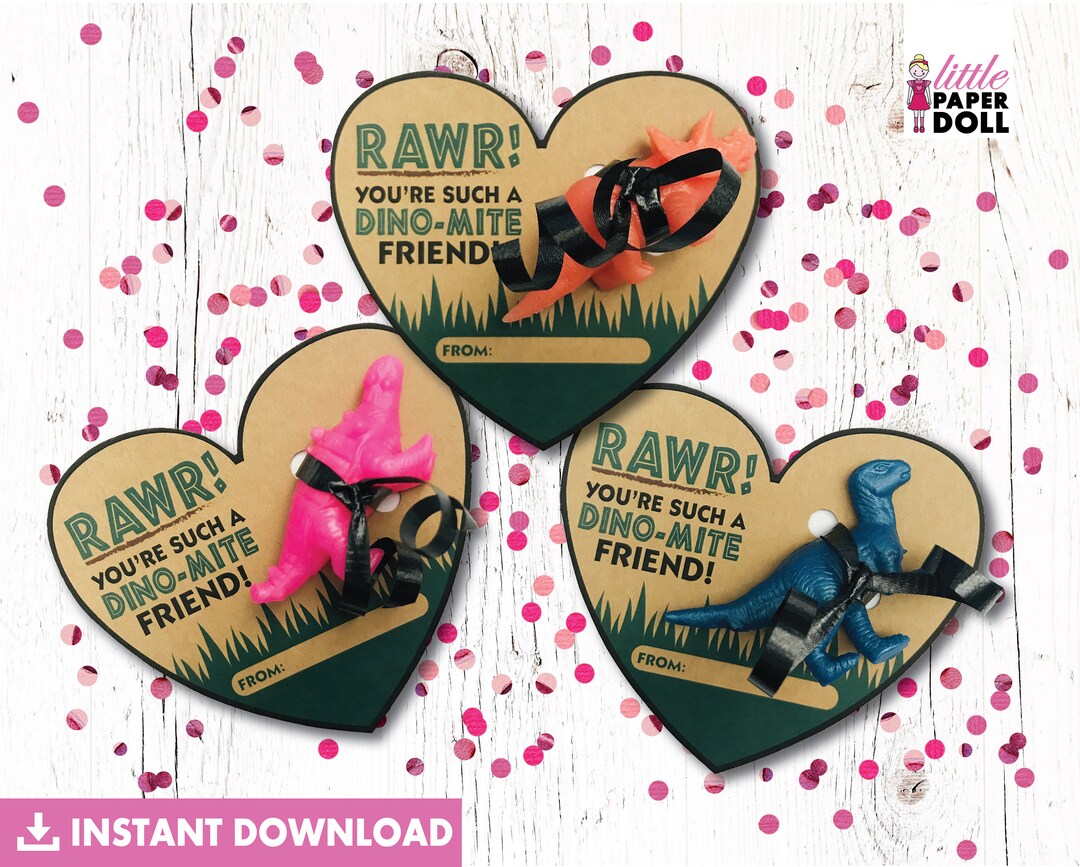 Rawr! You're Such a Dino-mite Friend! INSTANT DOWNLOAD Printable ...