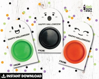 Printable Halloween Play Doh Card Halloween Witch Non-candy - Etsy