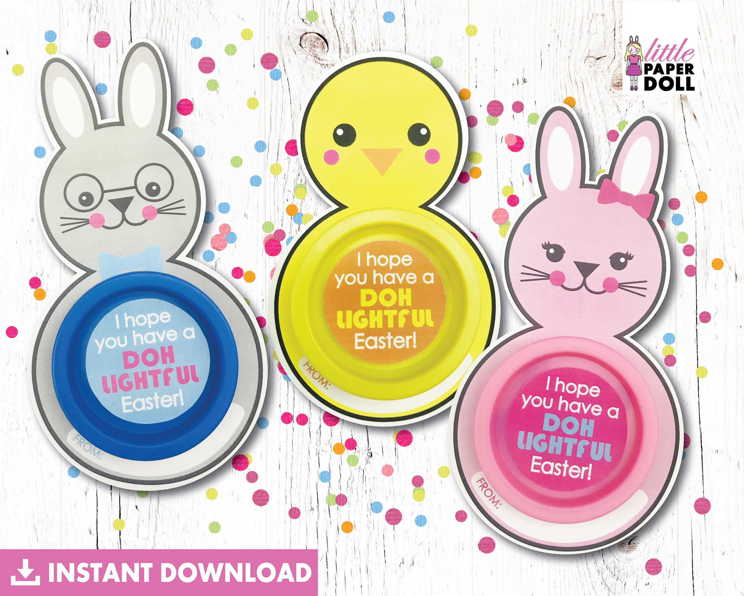 I Hope You Have a Doh-lightful Easter! INSTANT DOWNLOAD Printable ...