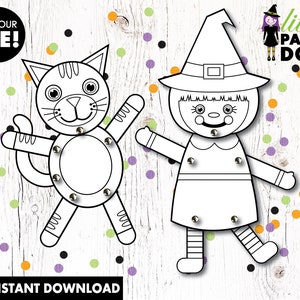 Halloween Paper Dolls INSTANT DOWNLOAD Printable DIY | Etsy